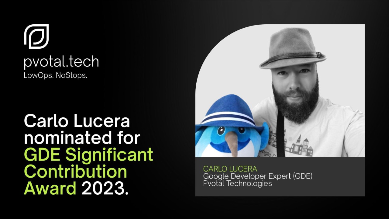 Carlo Lucera, Google Developer Expert (GDE) at Pvotal Technologies, was ... Carlo Lucera, Google Developer Expert (GDE) at Pvotal Technologies, was ...