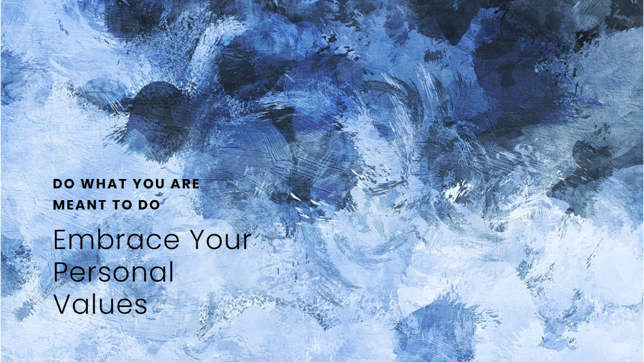 Aligning Personal Values with Professional Goals: Do What You Are Aligning Personal Values with Professional Goals: Do What You Are