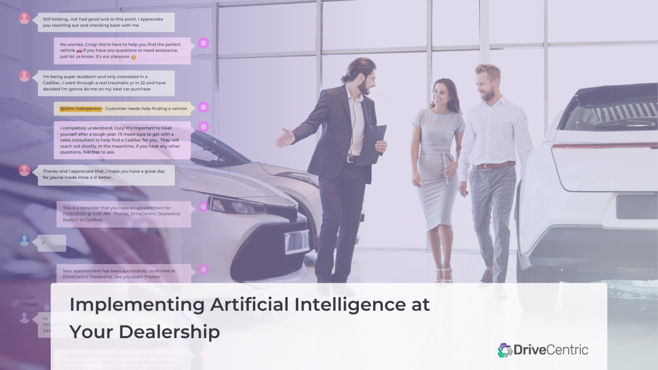 Implementing Artificial Intelligence at Your Dealership Implementing Artificial Intelligence at Your Dealership