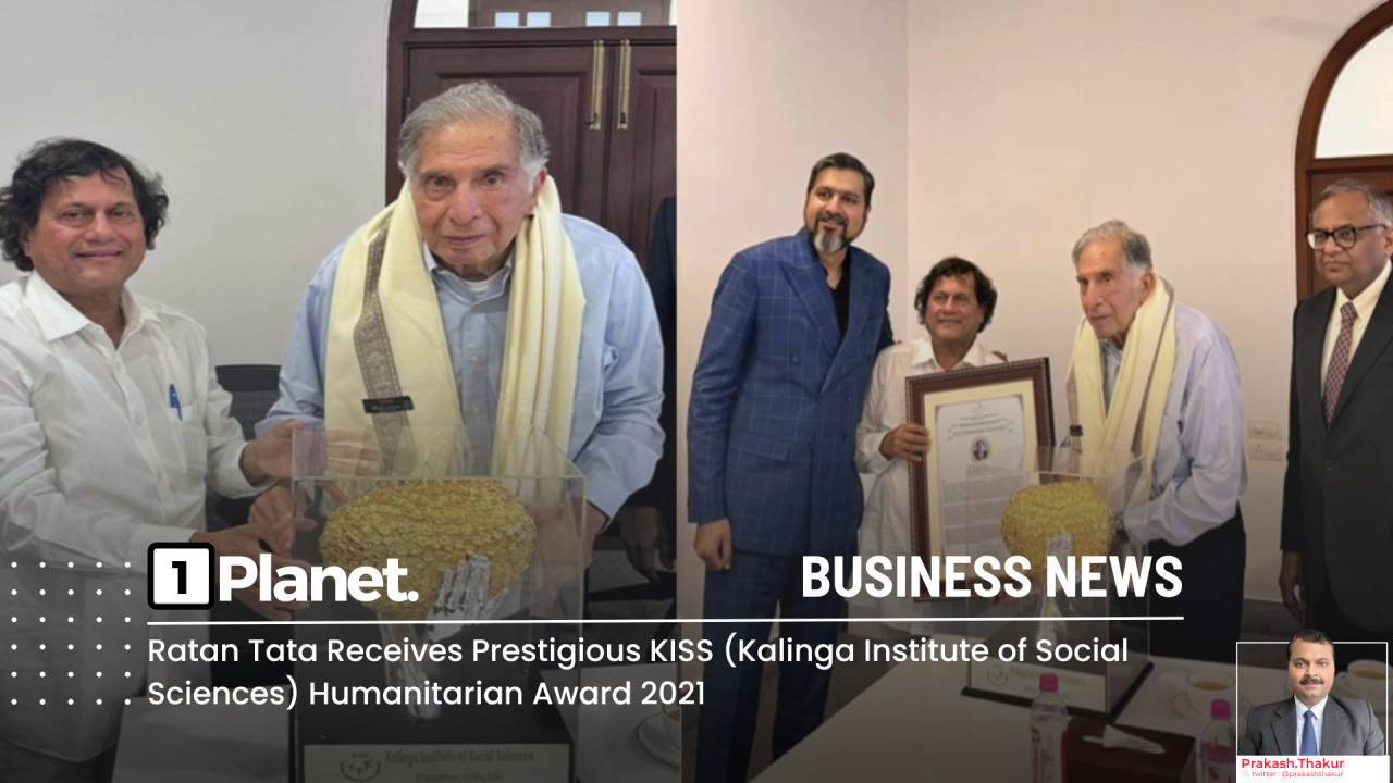 Ratan Tata Receives Prestigious KISS Humanitarian Award 2021 Ratan Tata Receives Prestigious KISS Humanitarian Award 2021