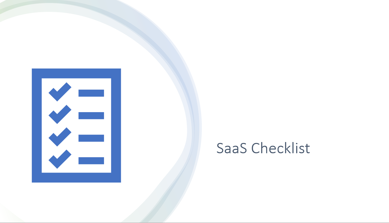 PLM SaaS Checklist PLM SaaS Checklist