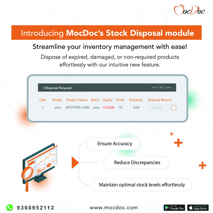 Optimize Inventory Management with MocDoc's Stock Disposal Module Optimize Inventory Management with MocDoc's Stock Disposal Module