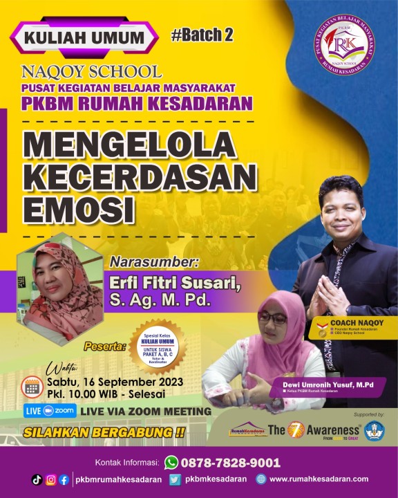 NAQOY SCHOOL : PENGUATAN KARAKTER PESERTA DIDIK (PKBM RUMAH KESADARAN) NAQOY SCHOOL : PENGUATAN KARAKTER PESERTA DIDIK (PKBM RUMAH KESADARAN)