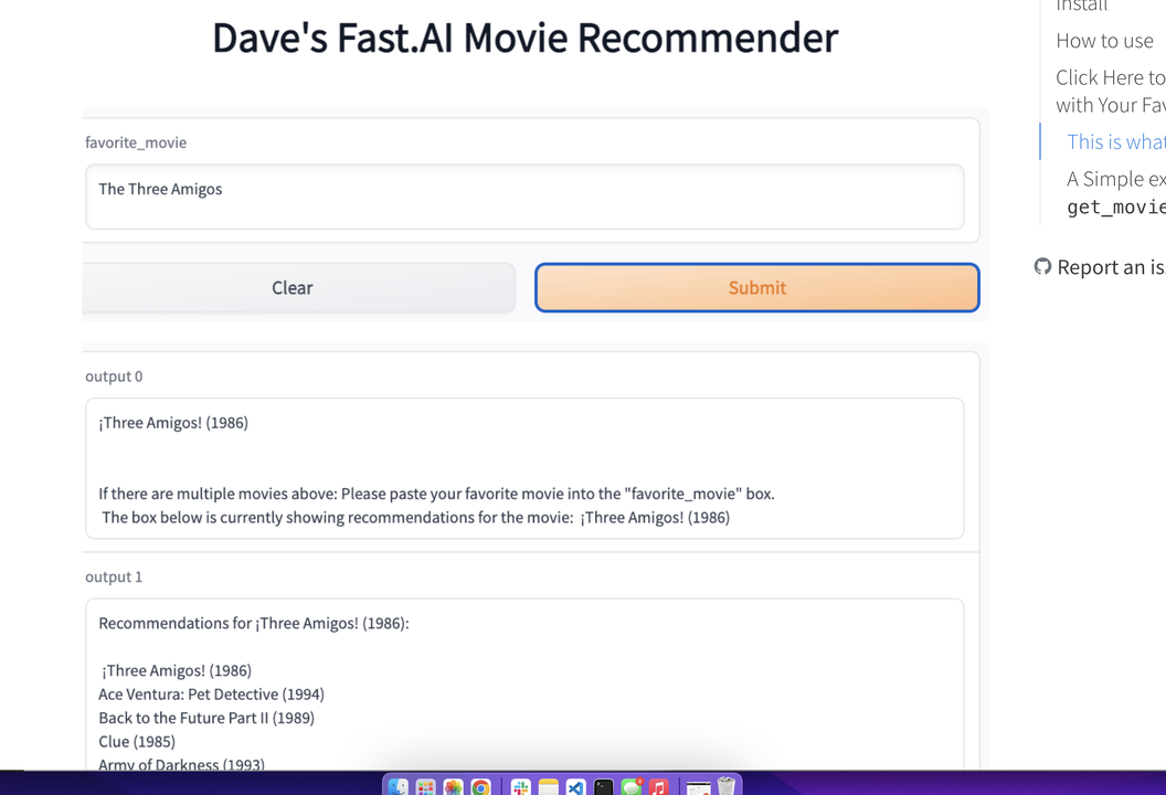 Dave's FastAi Movie Recommender Dave's FastAi Movie Recommender