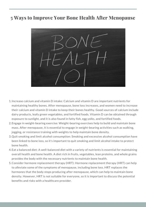 5 Ways to Improve Bone Health in Menopause 5 Ways to Improve Bone Health in Menopause