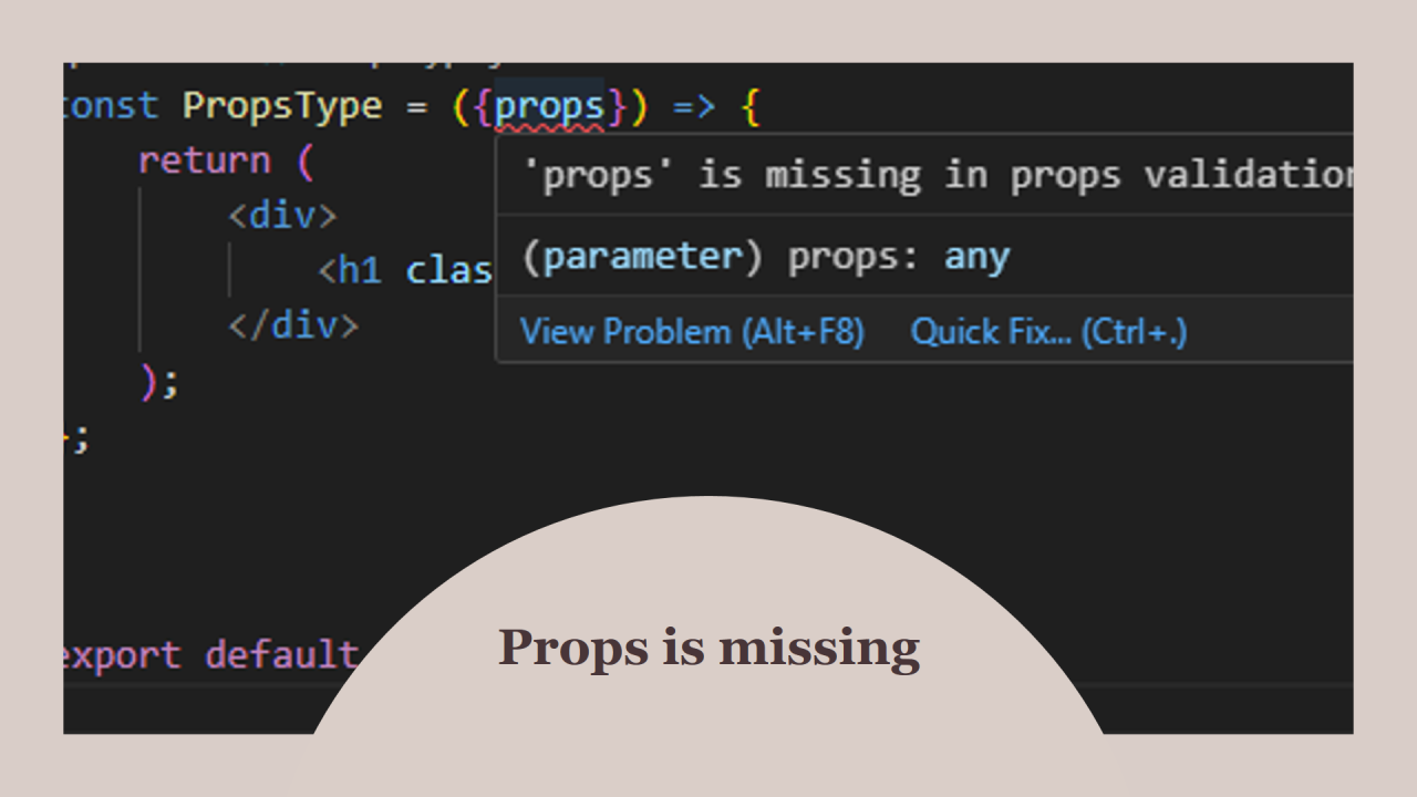 Props is missing in props validation eslint Props is missing in props validation eslint