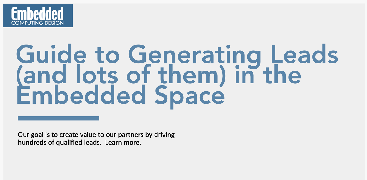 Guide to Generating Leads in the Embedded Space Guide to Generating Leads in the Embedded Space