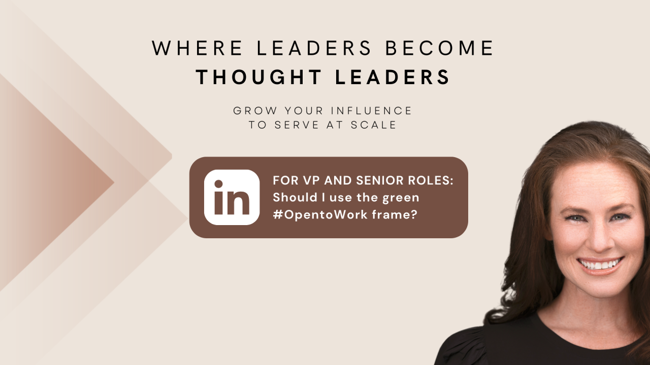 Should you use the #OpenToWork banner on LinkedIn? Listen now to this ... Should you use the #OpenToWork banner on LinkedIn? Listen now to this ...