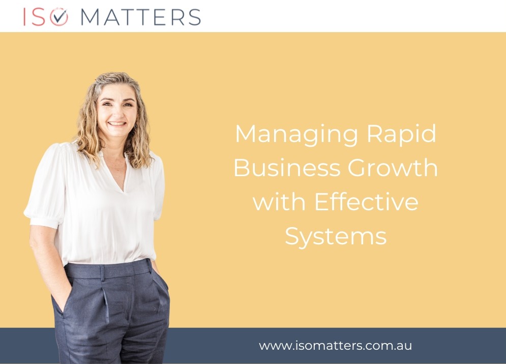 Managing Rapid Business Growth with Effective Systems Managing Rapid Business Growth with Effective Systems