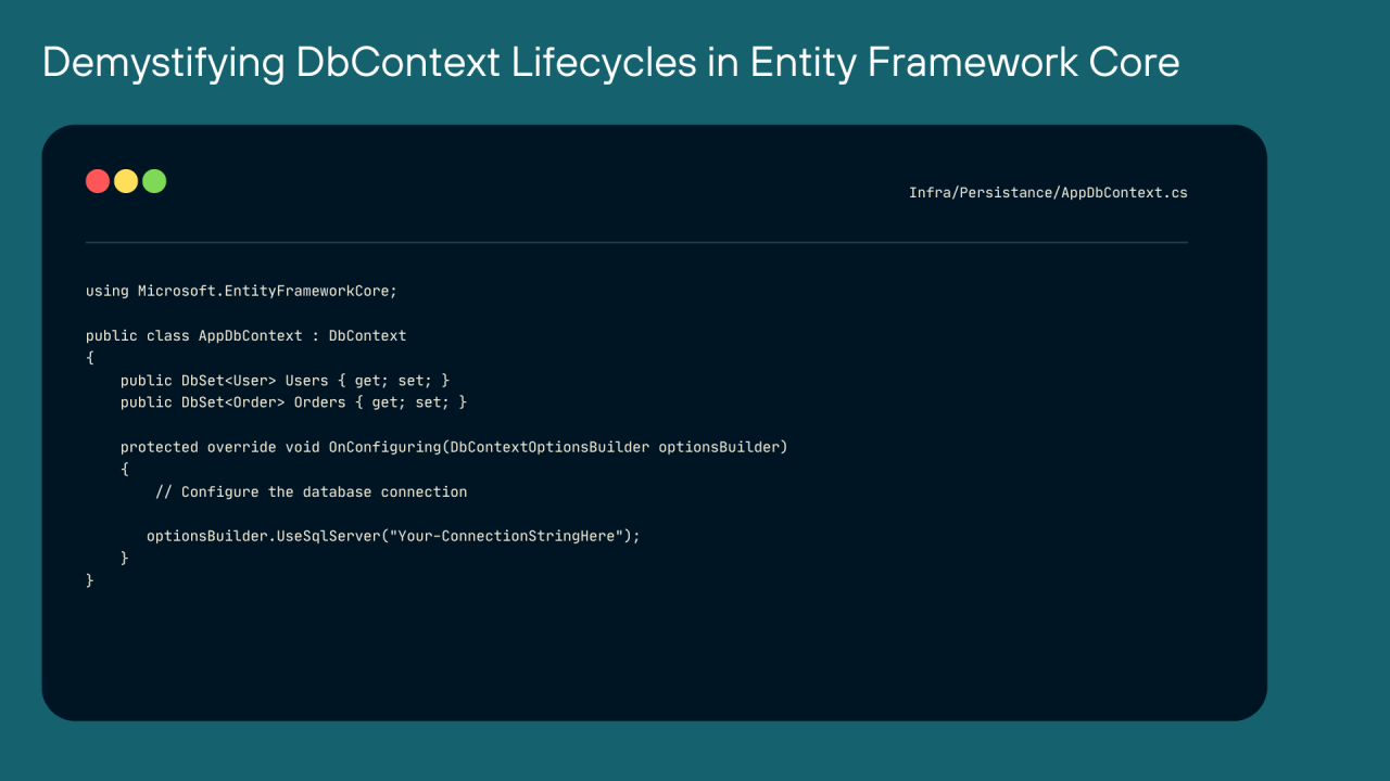 Demystifying DbContext Lifecycles in Entity Framework Core Demystifying DbContext Lifecycles in Entity Framework Core