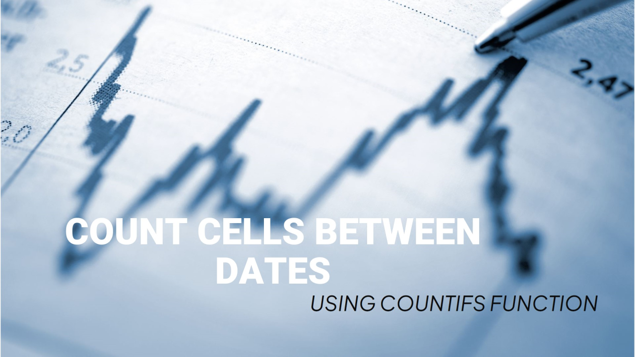 COUNTIFS to Count Cells Between Dates COUNTIFS to Count Cells Between Dates