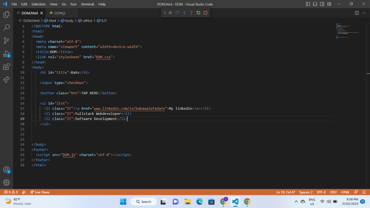 Selecting HTML elements using Javascript Selecting HTML elements using Javascript