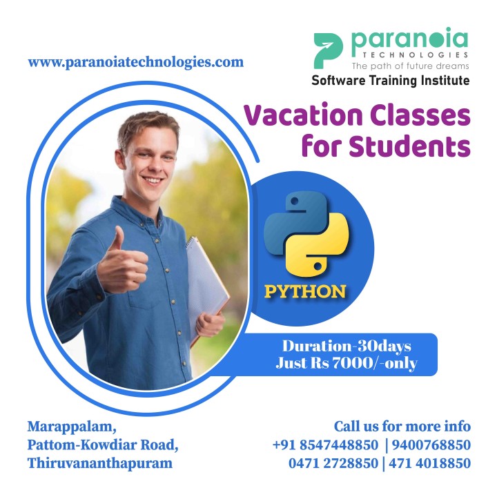 Trending Python Summer Crash Course in Trivandrum Thiruvananthapuram Kerala Trending Python Summer Crash Course in Trivandrum Thiruvananthapuram Kerala