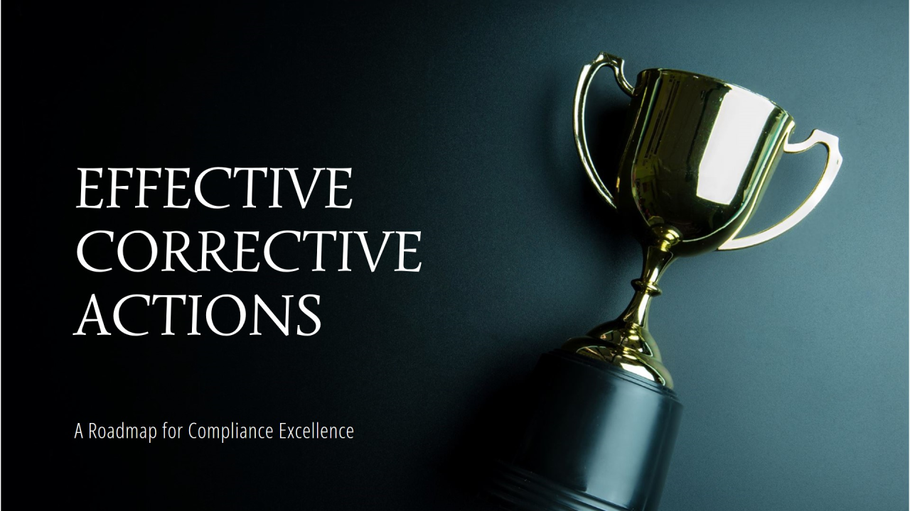 Implementing Effective Corrective Actions: A Roadmap for Compliance ... Implementing Effective Corrective Actions: A Roadmap for Compliance ...