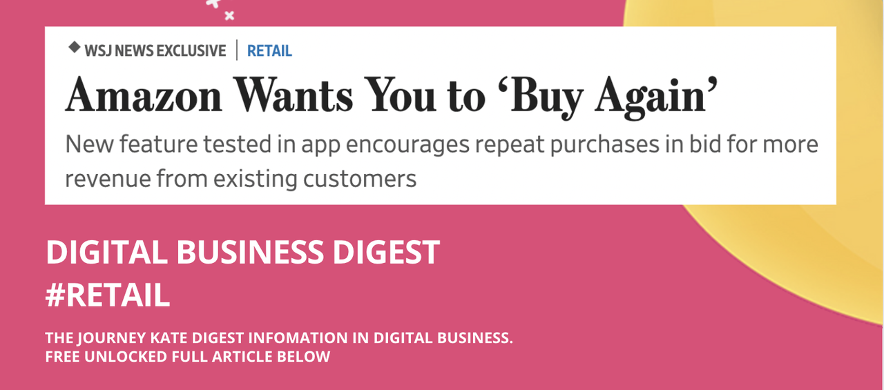 Amazon Wants You to ‘Buy Again’ Amazon Wants You to ‘Buy Again’