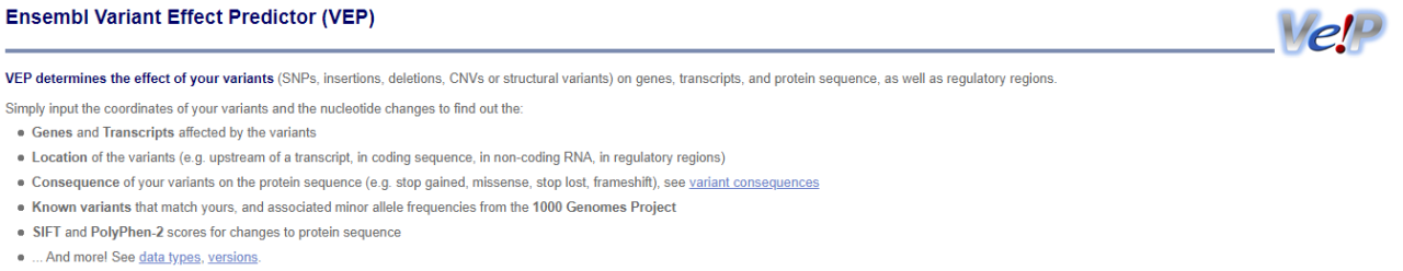 Building Custom Databases in VEP for Annotation of SNPs Building Custom Databases in VEP for Annotation of SNPs