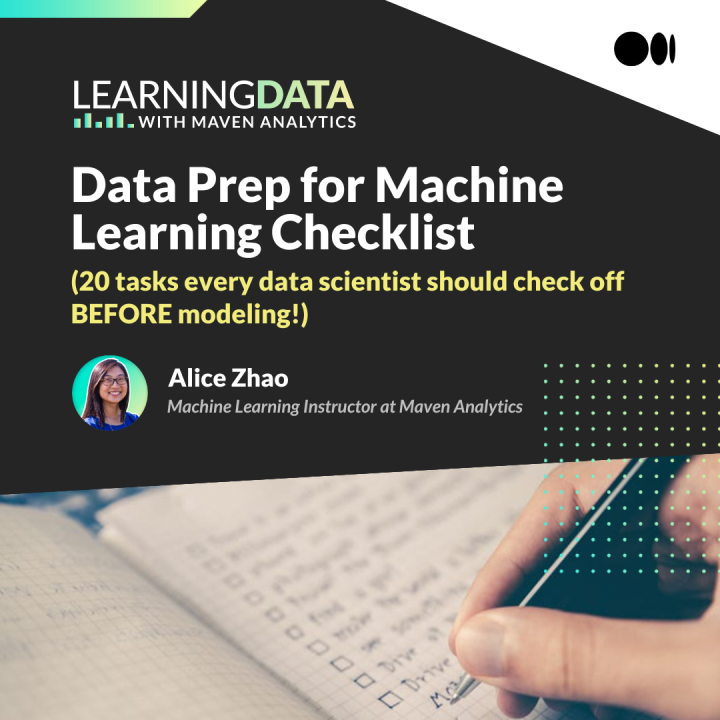 Checklist: Data Prep for Machine Learning 👀 Checklist: Data Prep for Machine Learning 👀
