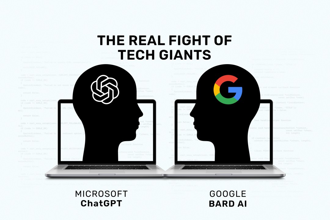THE REAL FIGHT OF TECH GIANTS – GOOGLE BARD VS MICROSOFT ChatGPT THE REAL FIGHT OF TECH GIANTS – GOOGLE BARD VS MICROSOFT ChatGPT