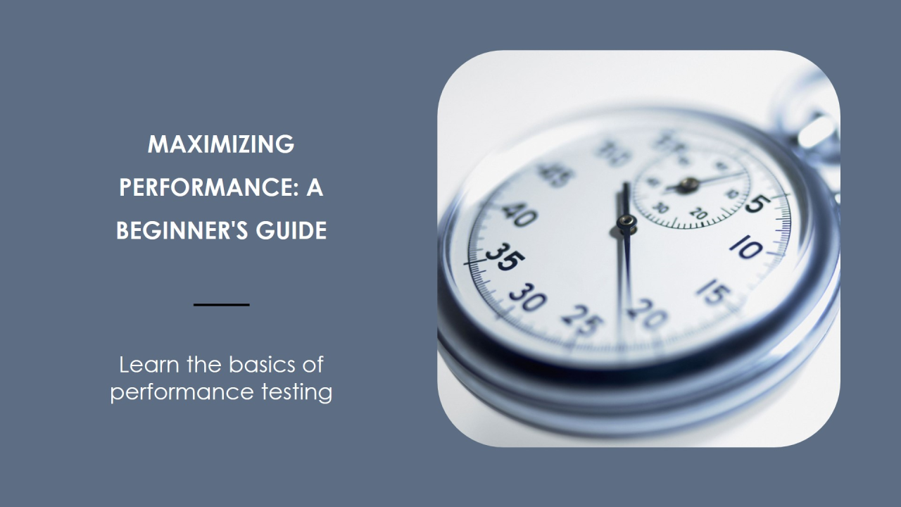 getting started with performance testing getting started with performance testing