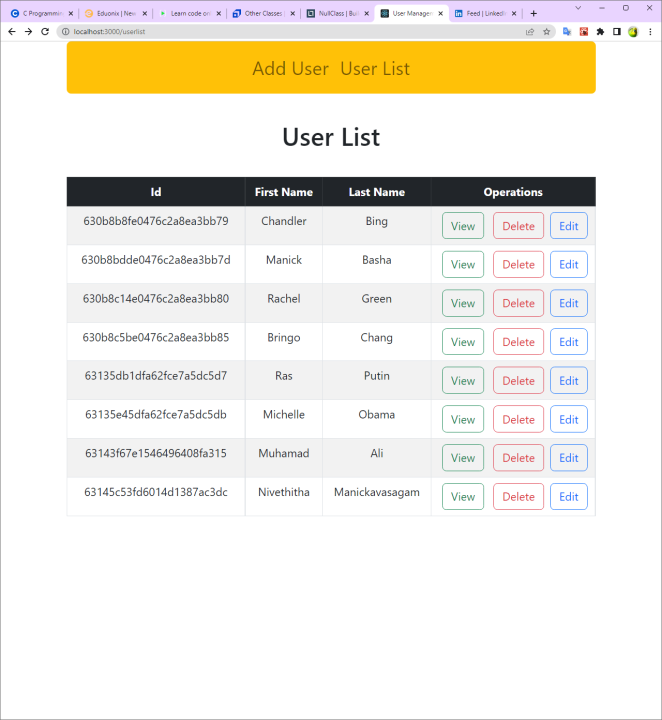 CRUD App Using MERN Stack CRUD App Using MERN Stack
