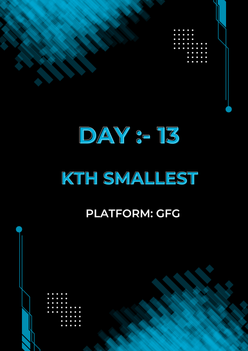 Problem Title: Kth Smallest Problem Title: Kth Smallest