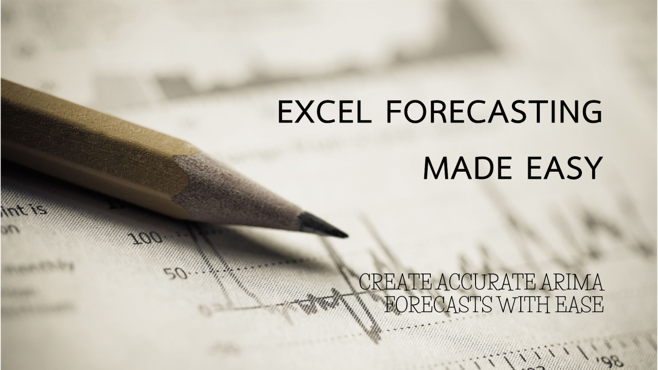 Create ARIMA Model Forecast with the help of excel. Create ARIMA Model Forecast with the help of excel.