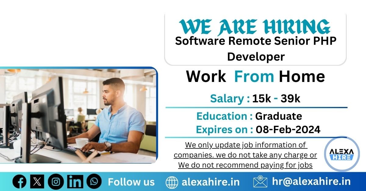 Remote Senior PHP Developer (Laravel/CodeIgniter) | Salary-15,000K - 39 ... Remote Senior PHP Developer (Laravel/CodeIgniter) | Salary-15,000K - 39 ...