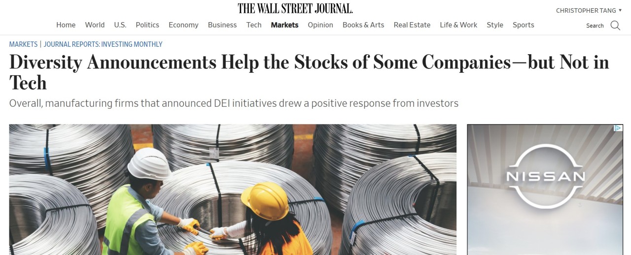 Do investors really support diversity? Do investors really support diversity?