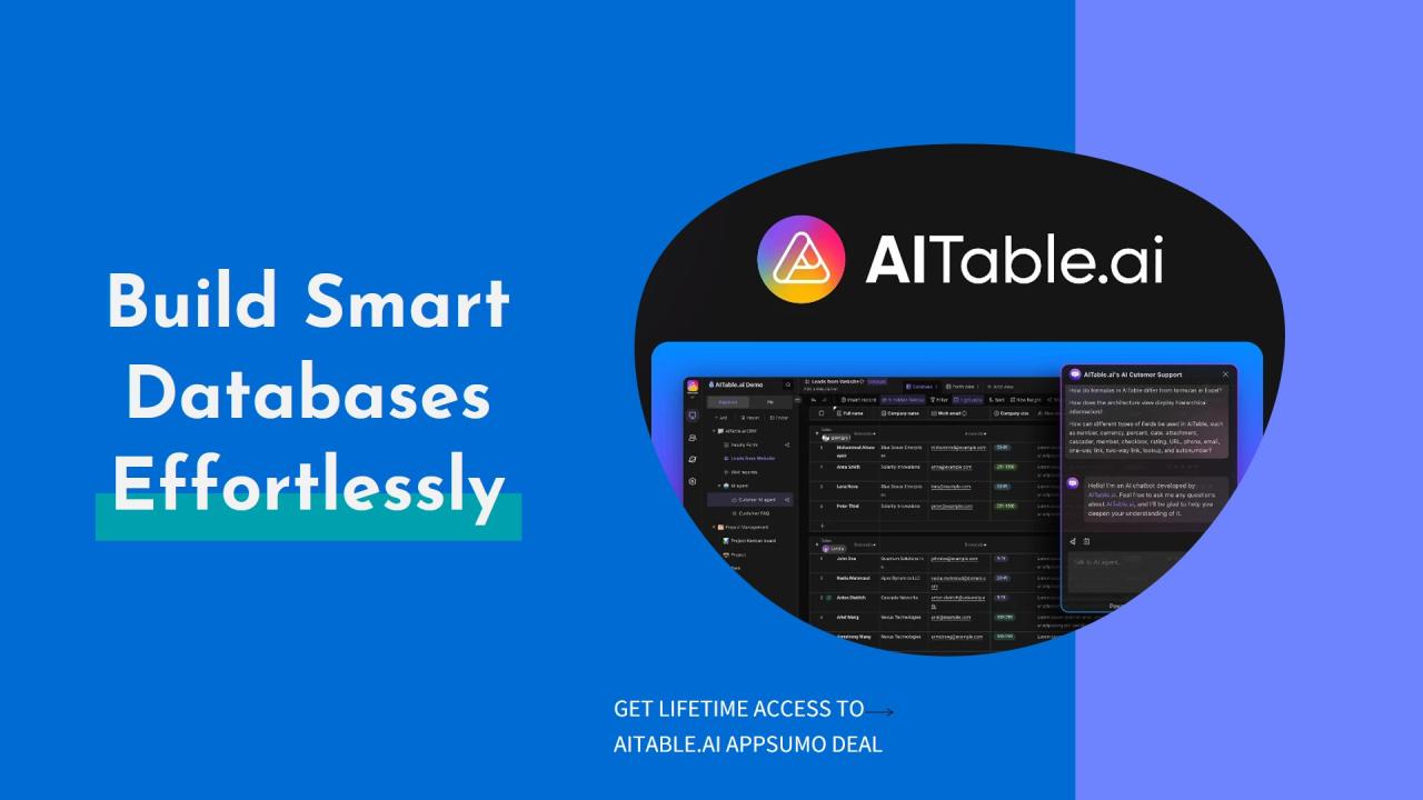 AITable.ai Appsumo Lifetime Deal: Smart Database Building AITable.ai Appsumo Lifetime Deal: Smart Database Building