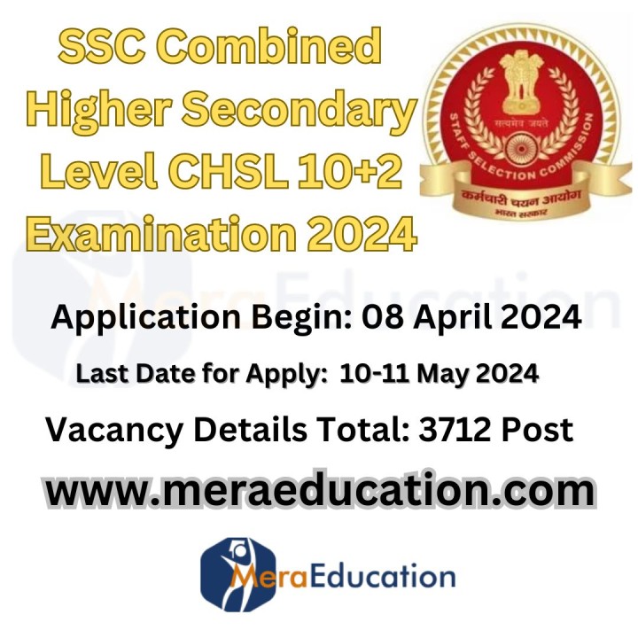 SSC Combined Higher Secondary Level CHSL 10+2 Examination 2024 SSC Combined Higher Secondary Level CHSL 10+2 Examination 2024