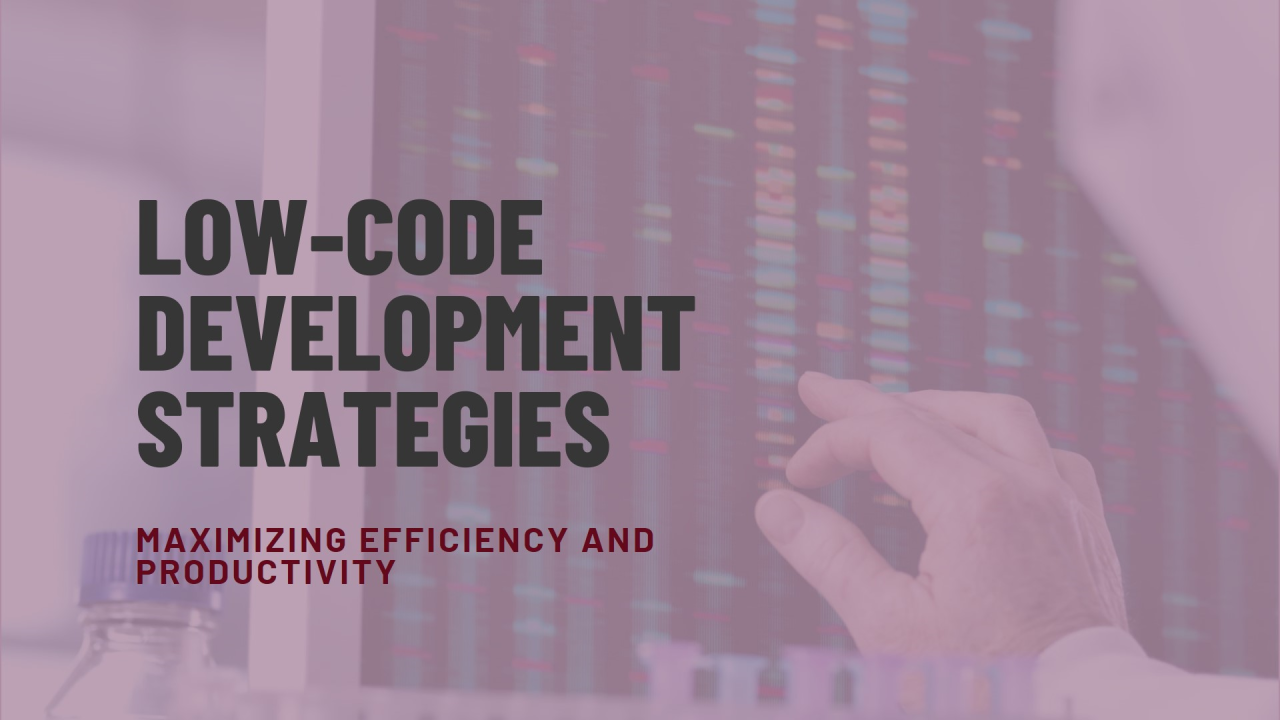Effective strategies for Low-Code Development Effective strategies for Low-Code Development