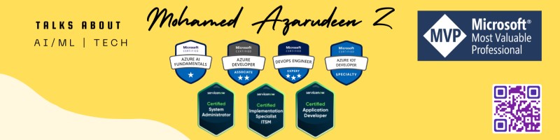 Mohamed Azarudeen Z on LinkedIn: #mvp #mvpbuzz #ai #leaders #globe # ... Mohamed Azarudeen Z on LinkedIn: #mvp #mvpbuzz #ai #leaders #globe # ...