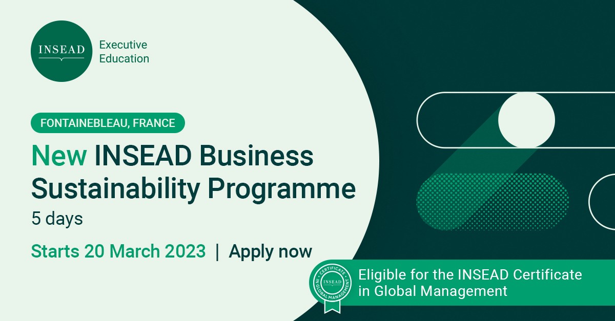 INSEAD Executive Education on LinkedIn: INSEAD Business Sustainability ... INSEAD Executive Education on LinkedIn: INSEAD Business Sustainability ...