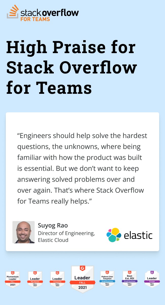 Stack Overflow on LinkedIn: Stack Overflow for your team, now powered ... Stack Overflow on LinkedIn: Stack Overflow for your team, now powered ...