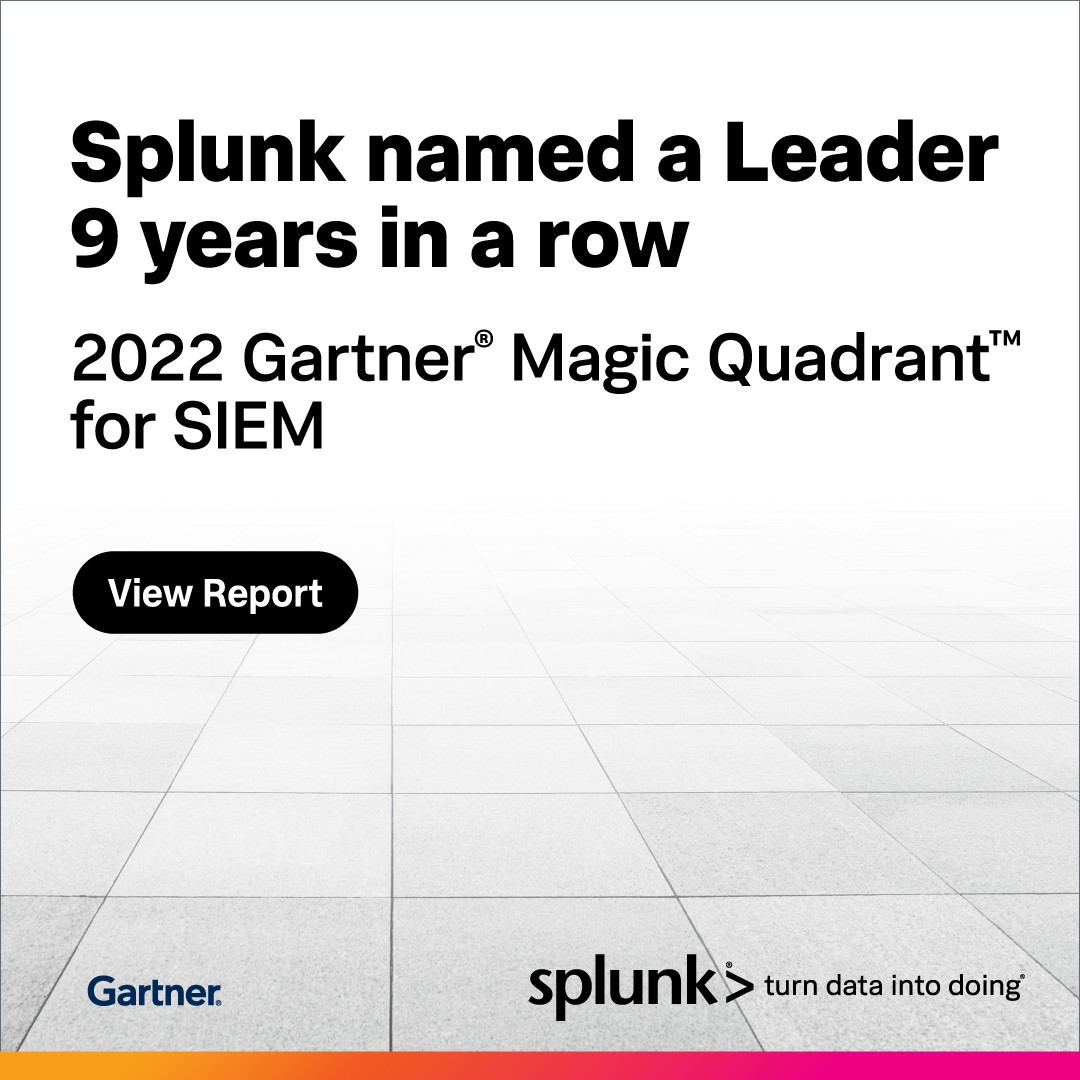 Splunk on LinkedIn: 2022 Gartner® Magic Quadrant™ for SIEM | Splunk Splunk on LinkedIn: 2022 Gartner® Magic Quadrant™ for SIEM | Splunk