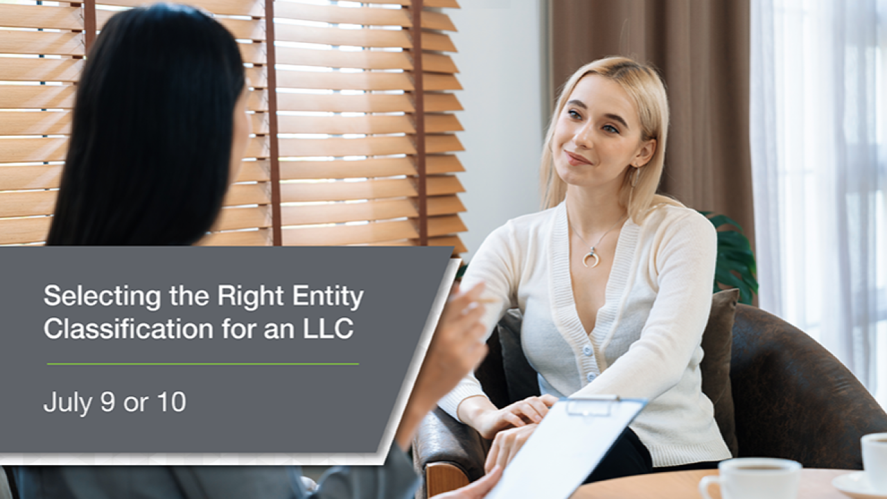 Selecting the Right Entity Classification for an LLC Webinar | LinkedIn Selecting the Right Entity Classification for an LLC Webinar | LinkedIn