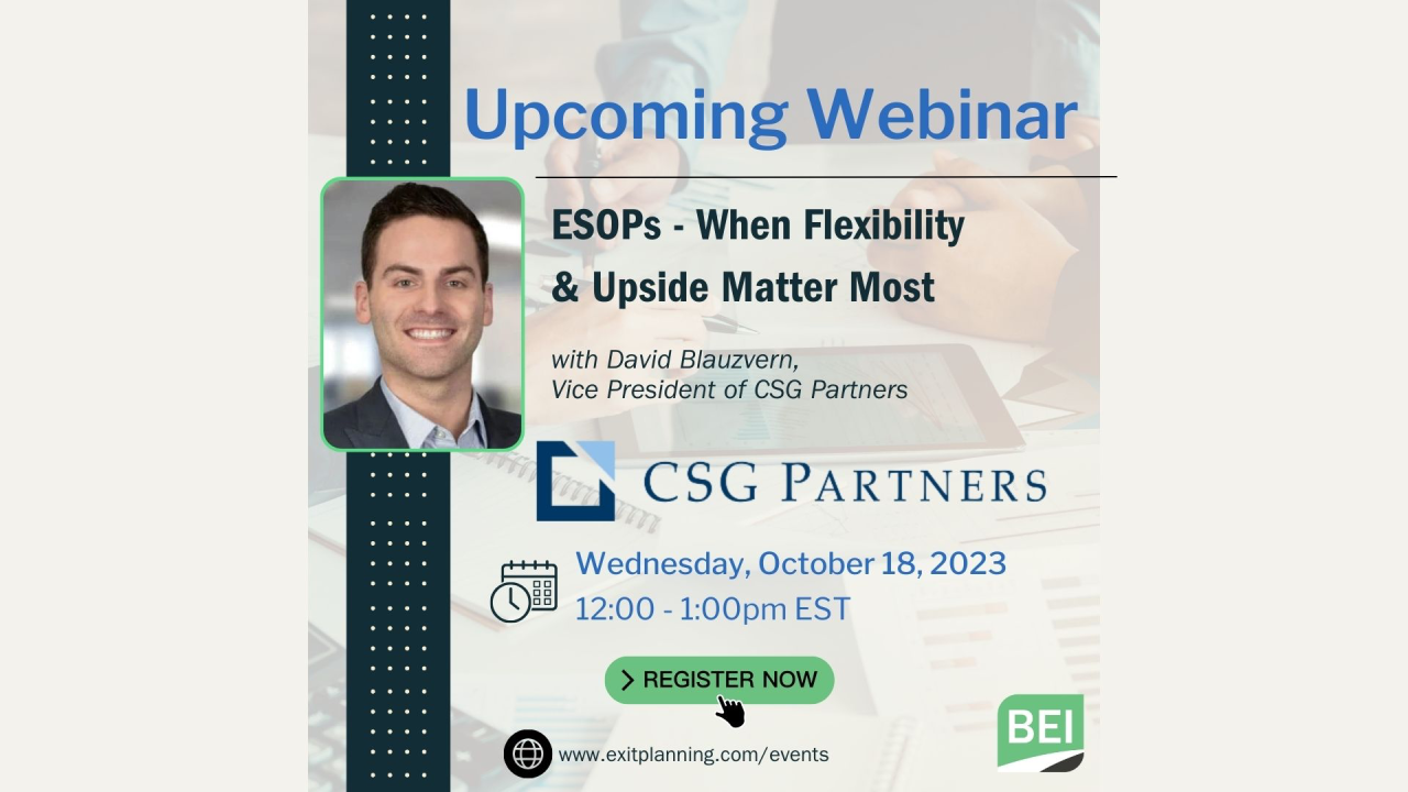 ESOPs - When Flexibility & Upside Matter Most with CSG Partners | LinkedIn ESOPs - When Flexibility & Upside Matter Most with CSG Partners | LinkedIn