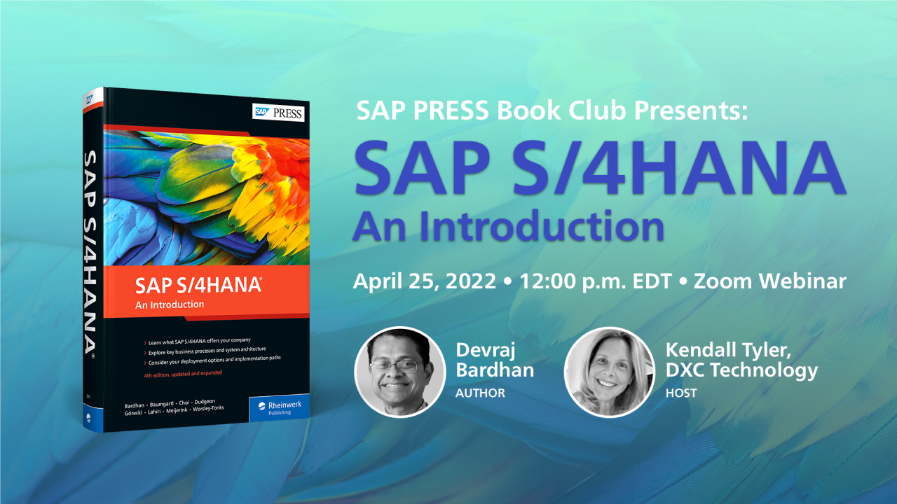 SAP PRESS Book Club: SAP S/4HANA | LinkedIn SAP PRESS Book Club: SAP S/4HANA | LinkedIn