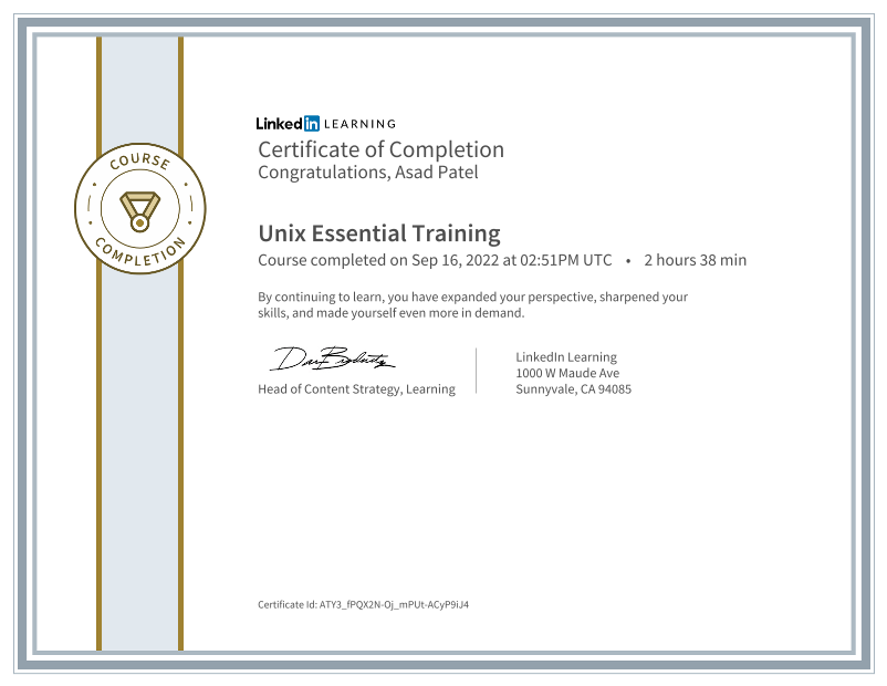Asad Patel on LinkedIn: Certificate of Completion Asad Patel on LinkedIn: Certificate of Completion
