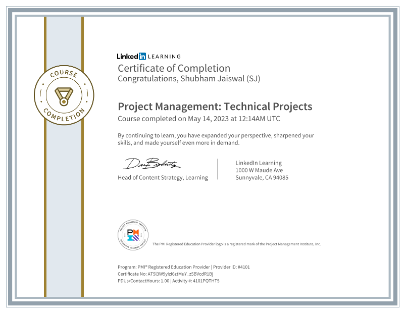 Shubham Jaiswal (SJ) on LinkedIn: Certificate of Completion Shubham Jaiswal (SJ) on LinkedIn: Certificate of Completion