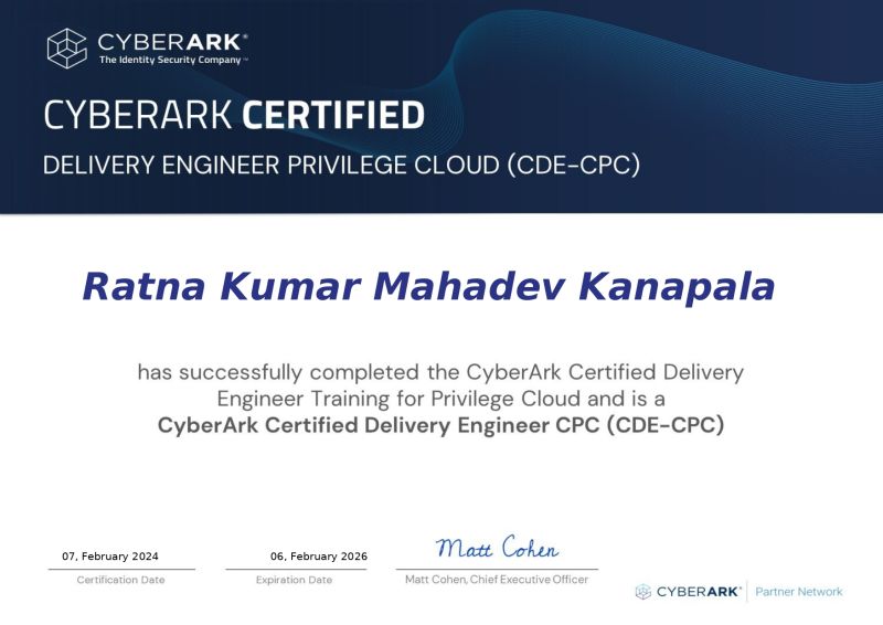 Ratna Kumar Mahadev Kanapala on LinkedIn: #cde #cpc #privilege #cloud Ratna Kumar Mahadev Kanapala on LinkedIn: #cde #cpc #privilege #cloud