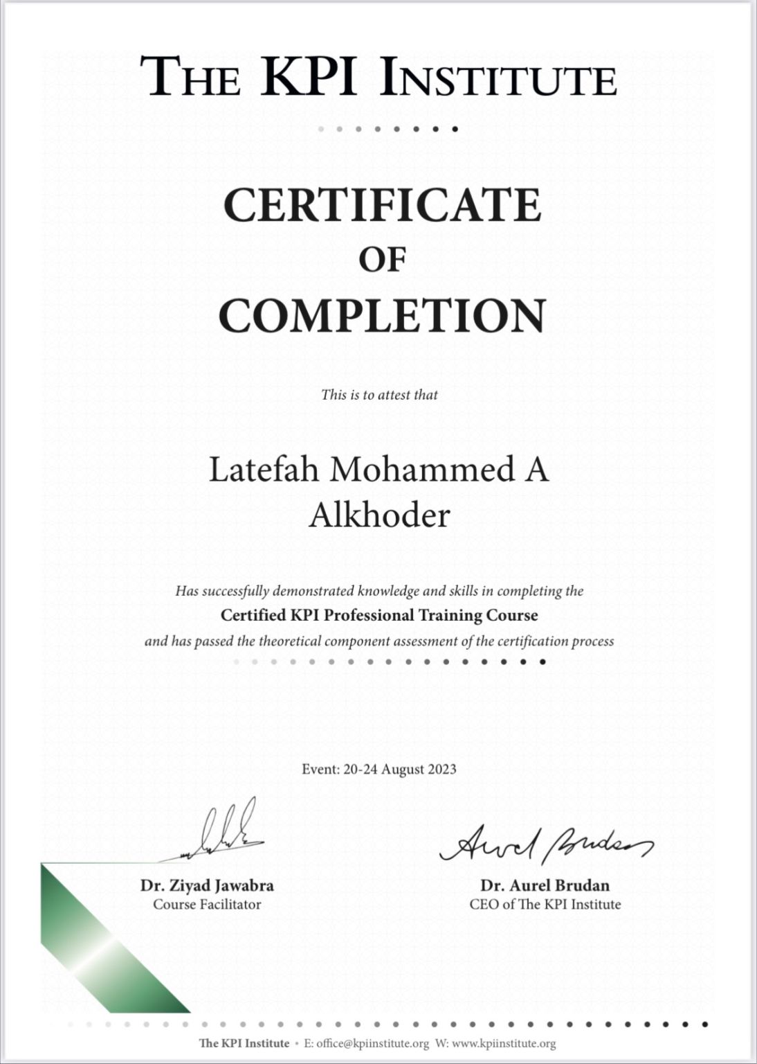 Latifah Alkhoder, Assoc CIPD , C-KPI , PHRI on LinkedIn: #kpi Latifah Alkhoder, Assoc CIPD , C-KPI , PHRI on LinkedIn: #kpi