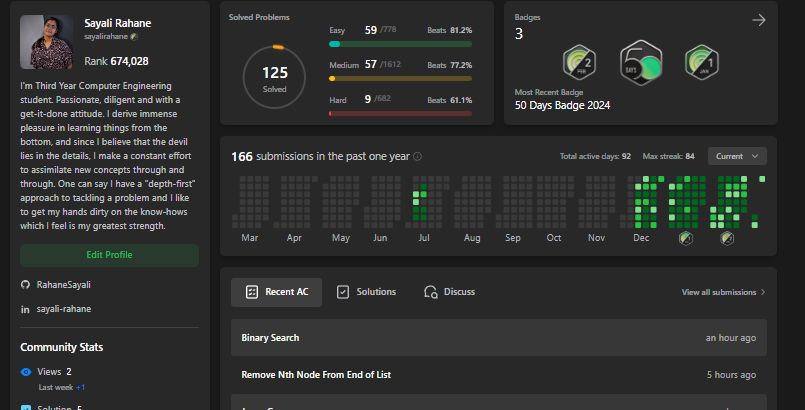 Sayali Rahane on LinkedIn: #365daychallenge #leetcode #dailycoding #dsa ... Sayali Rahane on LinkedIn: #365daychallenge #leetcode #dailycoding #dsa ...