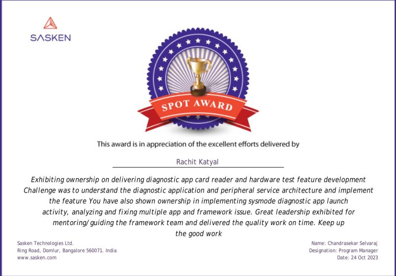 Rachit Katyal on LinkedIn: Recognition comes in many forms, but a spot ... Rachit Katyal on LinkedIn: Recognition comes in many forms, but a spot ...