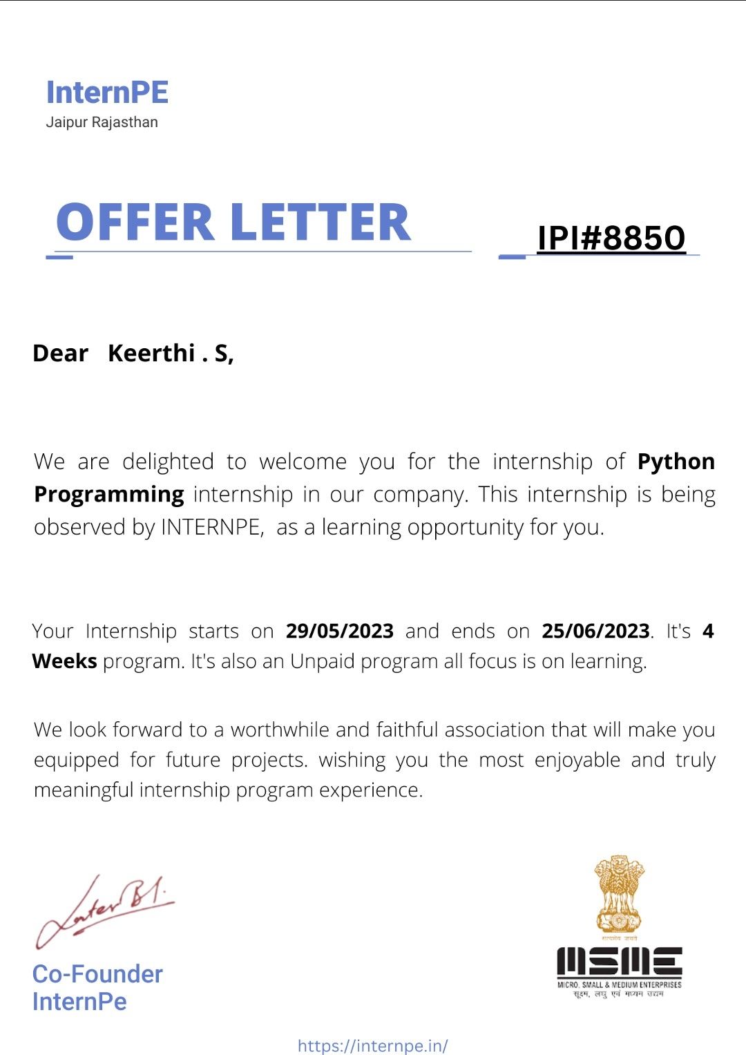 Keerthi .s satish on LinkedIn: #internpe #pythonprogramming Keerthi .s satish on LinkedIn: #internpe #pythonprogramming