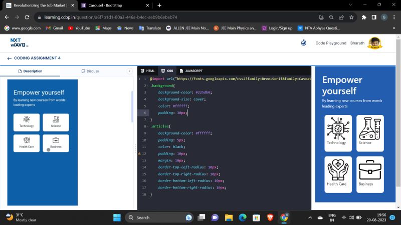 BHARATH GUNTAMADUGU on LinkedIn: #nxtwave #html #css #bootstrap # ... BHARATH GUNTAMADUGU on LinkedIn: #nxtwave #html #css #bootstrap # ...