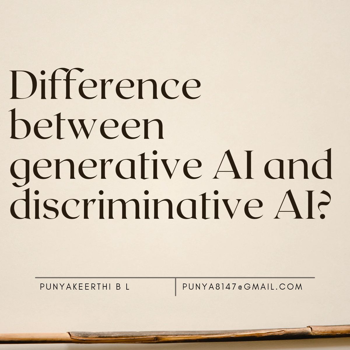 What is generative AI and discriminative AI? | Punyakeerthi BL posted ... What is generative AI and discriminative AI? | Punyakeerthi BL posted ...