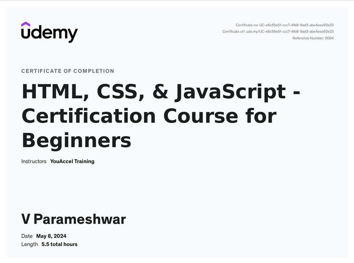 V PARAMESHWAR on LinkedIn: #html #css #javascript #frontenddevelopment ... V PARAMESHWAR on LinkedIn: #html #css #javascript #frontenddevelopment ...