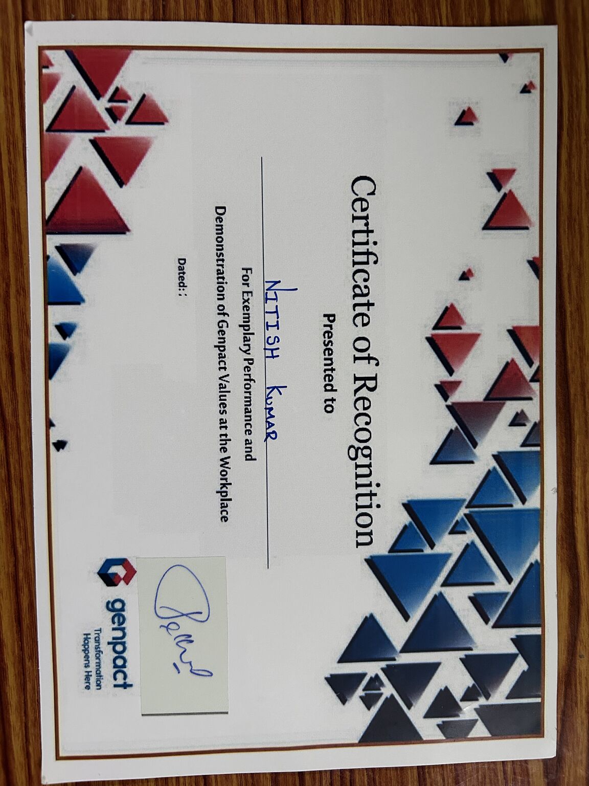 Nitish Biradar on LinkedIn: Genpact Nitish Biradar on LinkedIn: Genpact