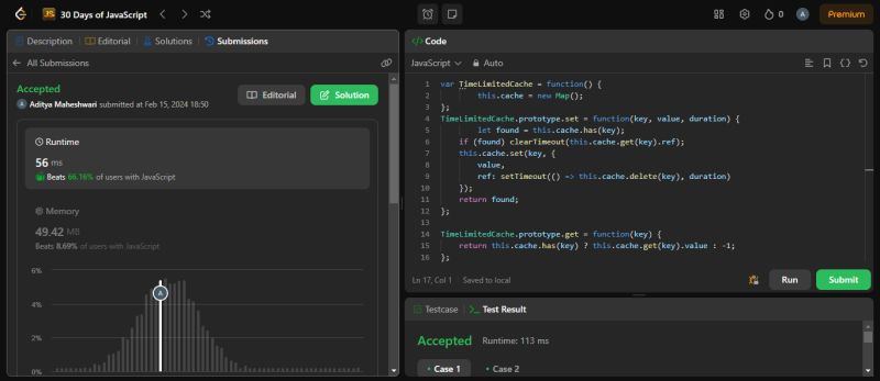Tackled JavaScript Challenge on LeetCode! ππ‘ Tackling coding challenges ... Tackled JavaScript Challenge on LeetCode! ππ‘ Tackling coding challenges ...